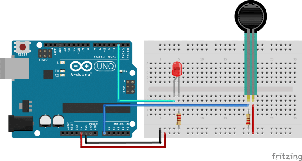 Force Sensing Resistor (FSR) Arduino Tutorial (3 Examples)