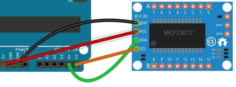 Using GPIO Expander MCP23017 With Arduino (Get up to 128 GPIOs)