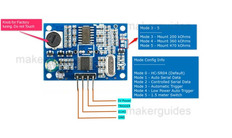 Interfacing ESP32 And JSN-SR04T - Makerguides.com
