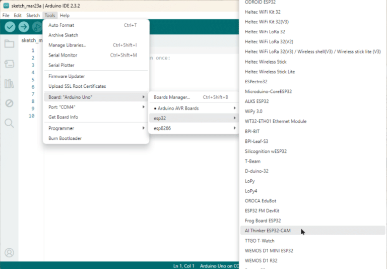 Programming the ESP32-CAM