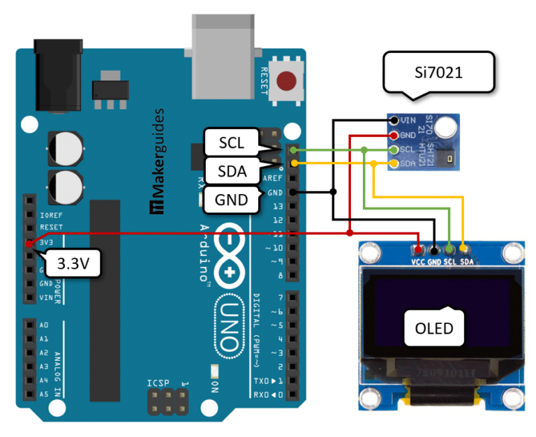 Si7021 Temperature Sensor Arduino Tutorial