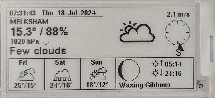 Weather Station on e-Paper Display