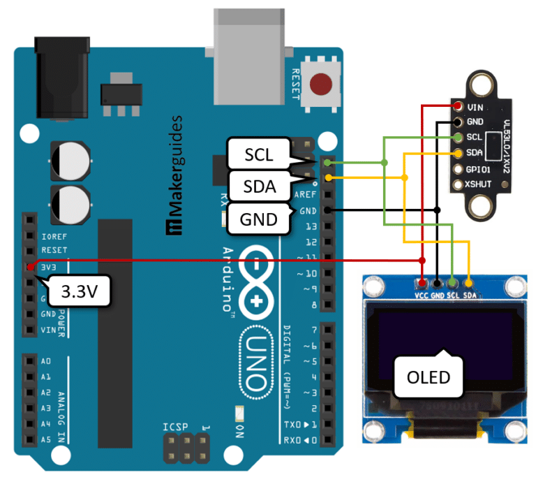VL53L0X/TOF0200C Distance Sensor with Arduino
