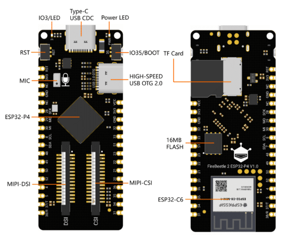 Getting Started with FireBeetle 2 ESP32-P4 board